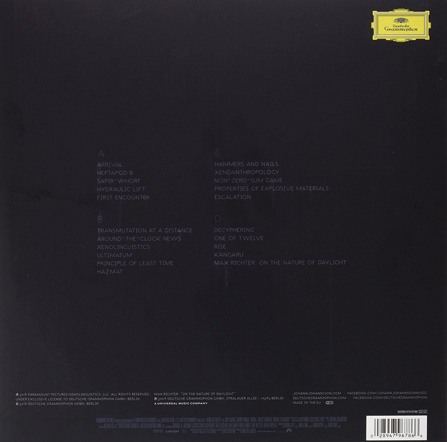 Arrival - OST by Jóhann Jóhannsson [Deutsche Grammophon] | Hi-Def Ninja ...