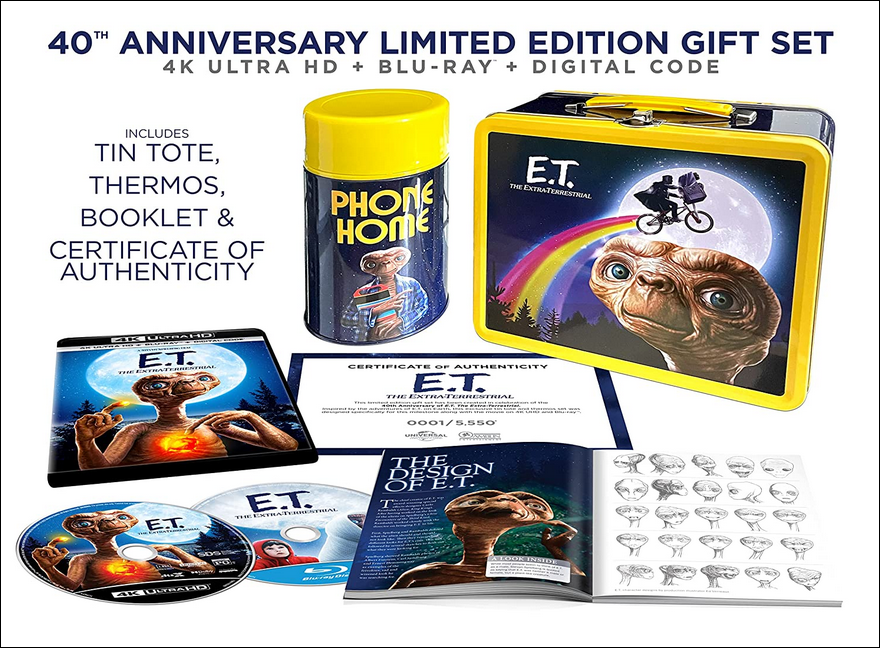 E.T. The Extra-Terrestrial - 40th Anniversary (4K + Blu-ray + Digital ...