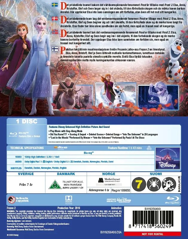 Frozen II (Blu-ray SteelBook) [Finland] | Hi-Def Ninja - Pop Culture ...