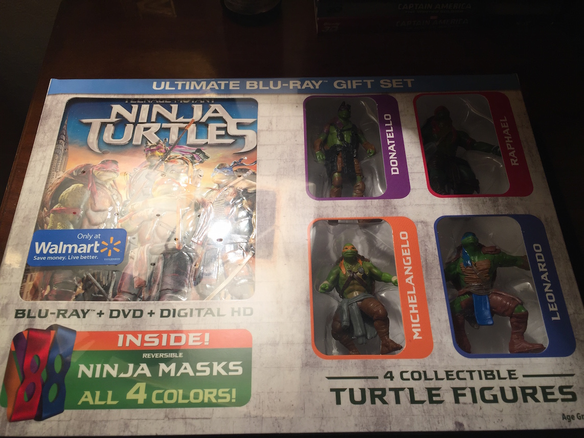 Teenage Mutant Ninja Turtles (2014) Blu-ray Gift Set With Figurines ...