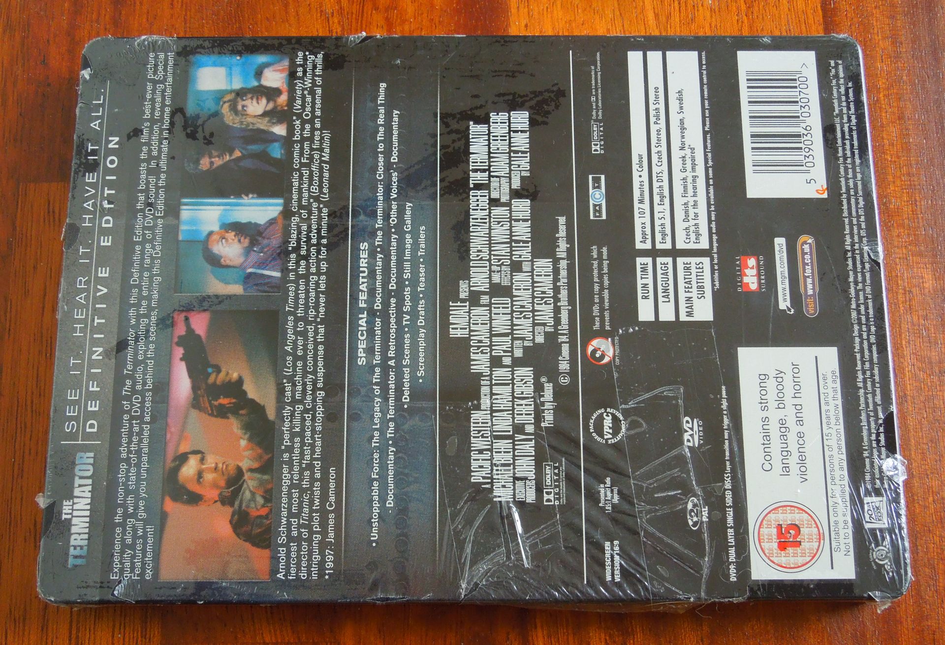 The Terminator DVD UK R | Hi-Def Ninja - Pop Culture - Movie ...