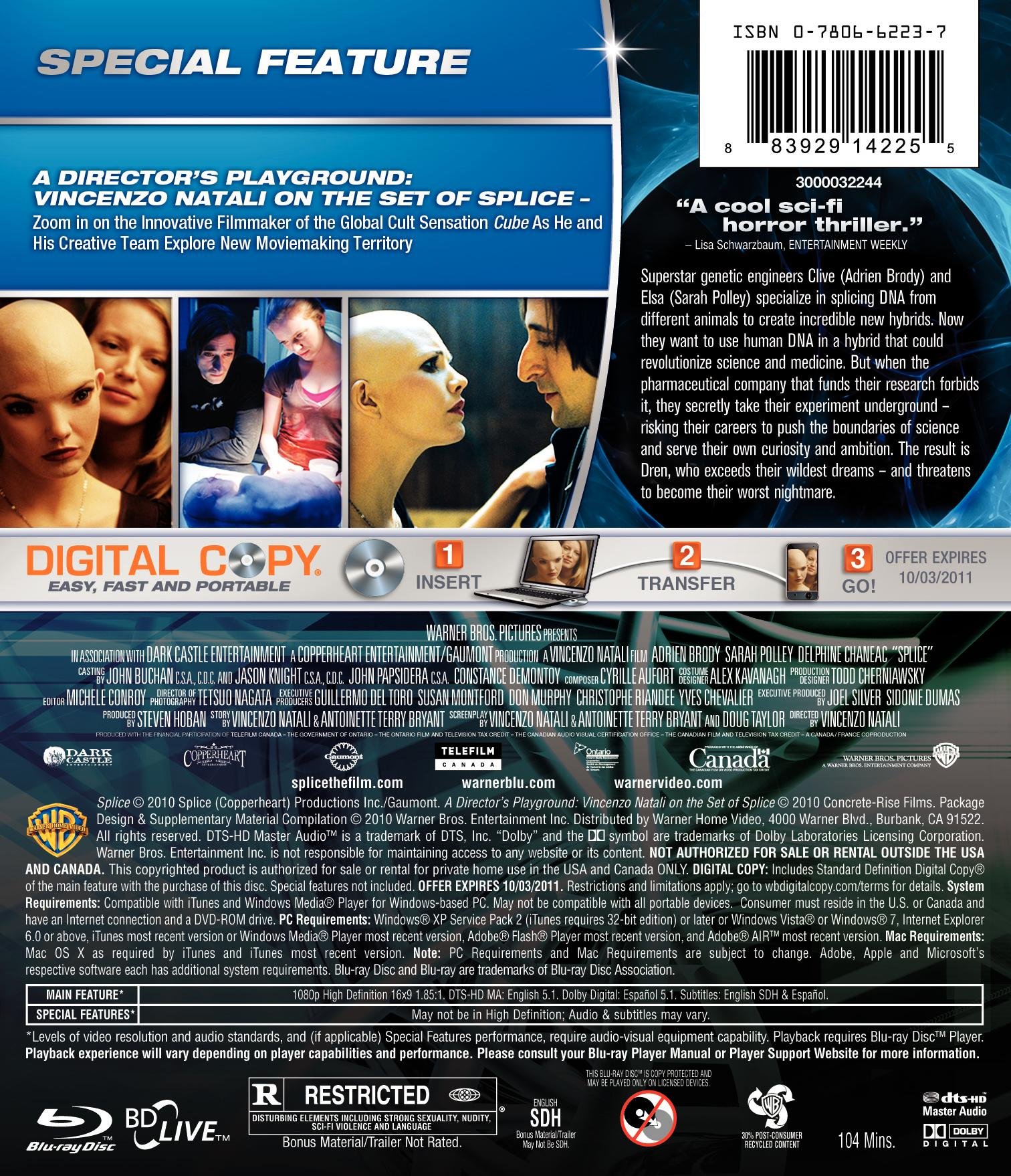 Splice Coming to Blu-ray | Hi-Def Ninja - Blu-ray SteelBooks - Pop ...